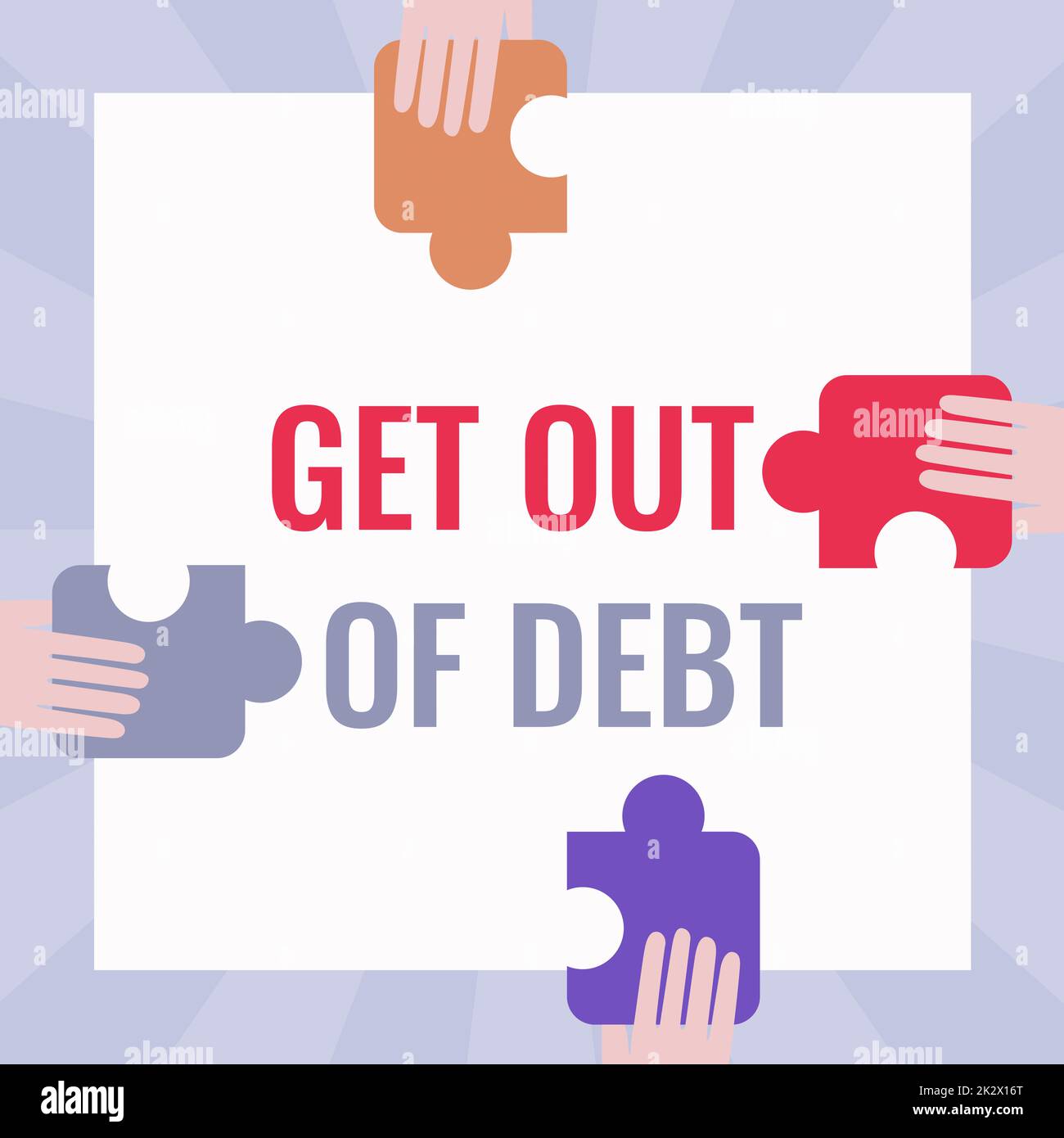 Hand writing sign Get Out Of Debt. Business idea No prospect of being ...