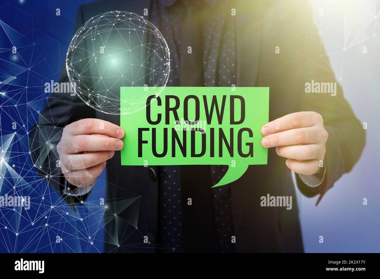 Sign displaying Crowd Funding. Word for Fundraising Kickstarter Startup ...