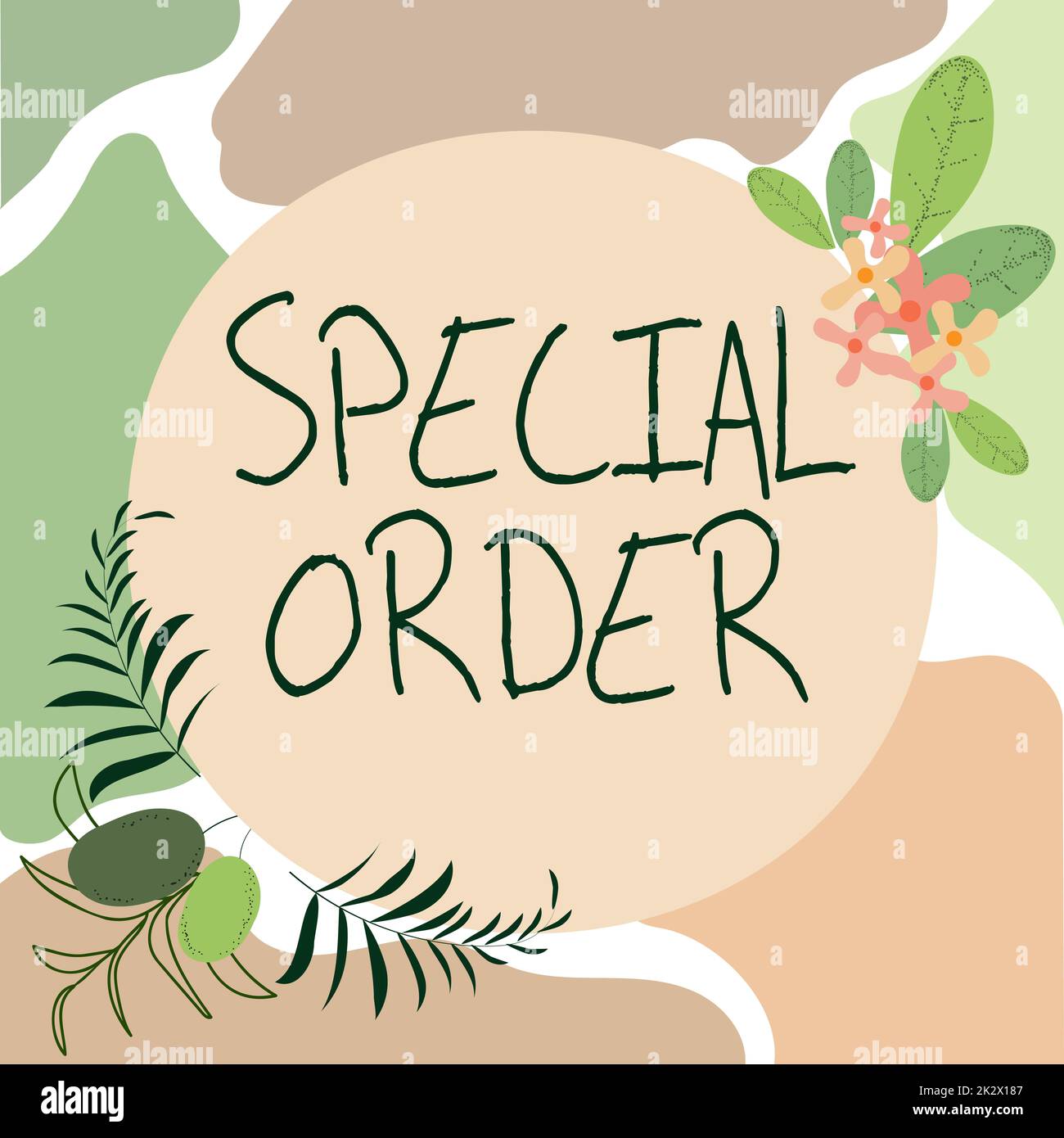 Sign displaying Special Order. Business concept Specific Item Requested ...