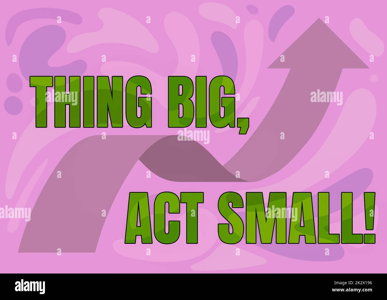 Text sign showing Thing Big, Act Small. Business overview Starts at a ...