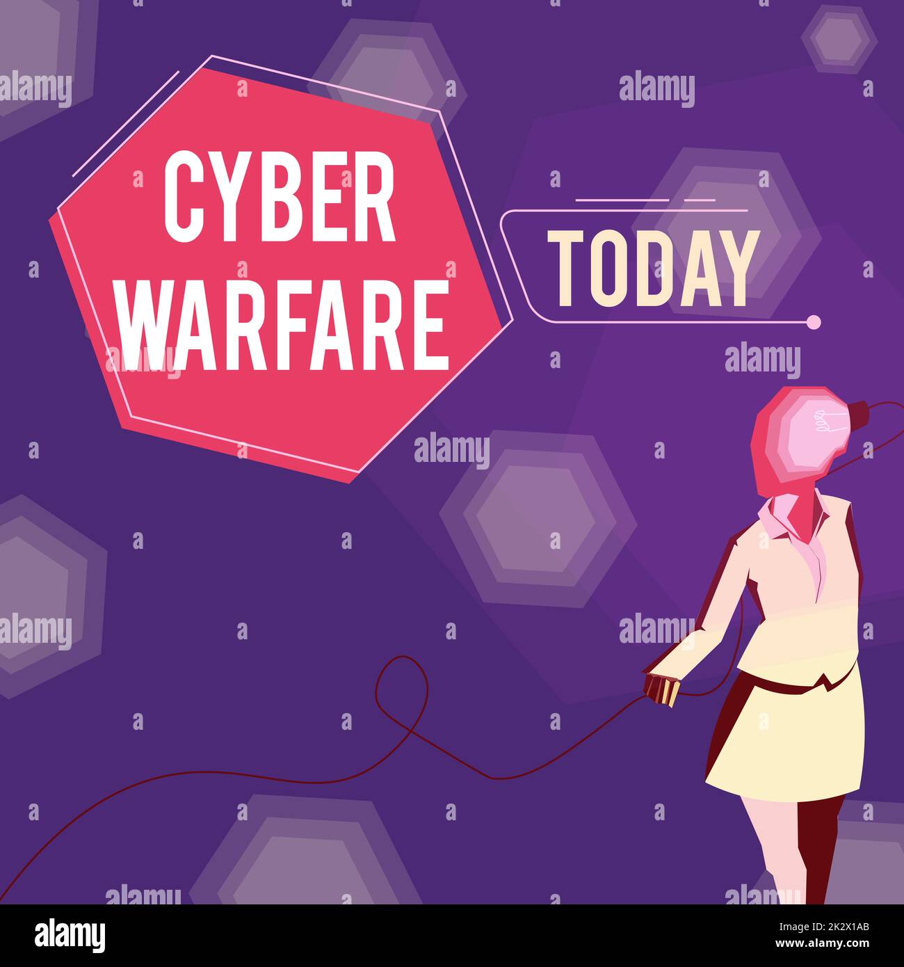 Text caption presenting Cyber Warfare, Word Written on Virtual War ... Text caption presenting Cyber Warfare, Word Written on Virtual War ...