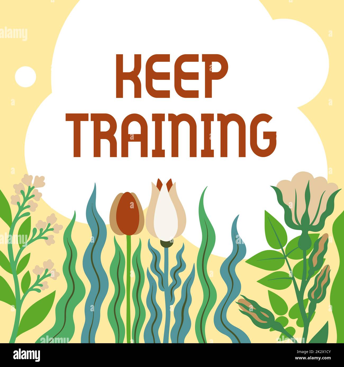 Sign displaying Keep Training. Business showcase Grounding Drilling ...