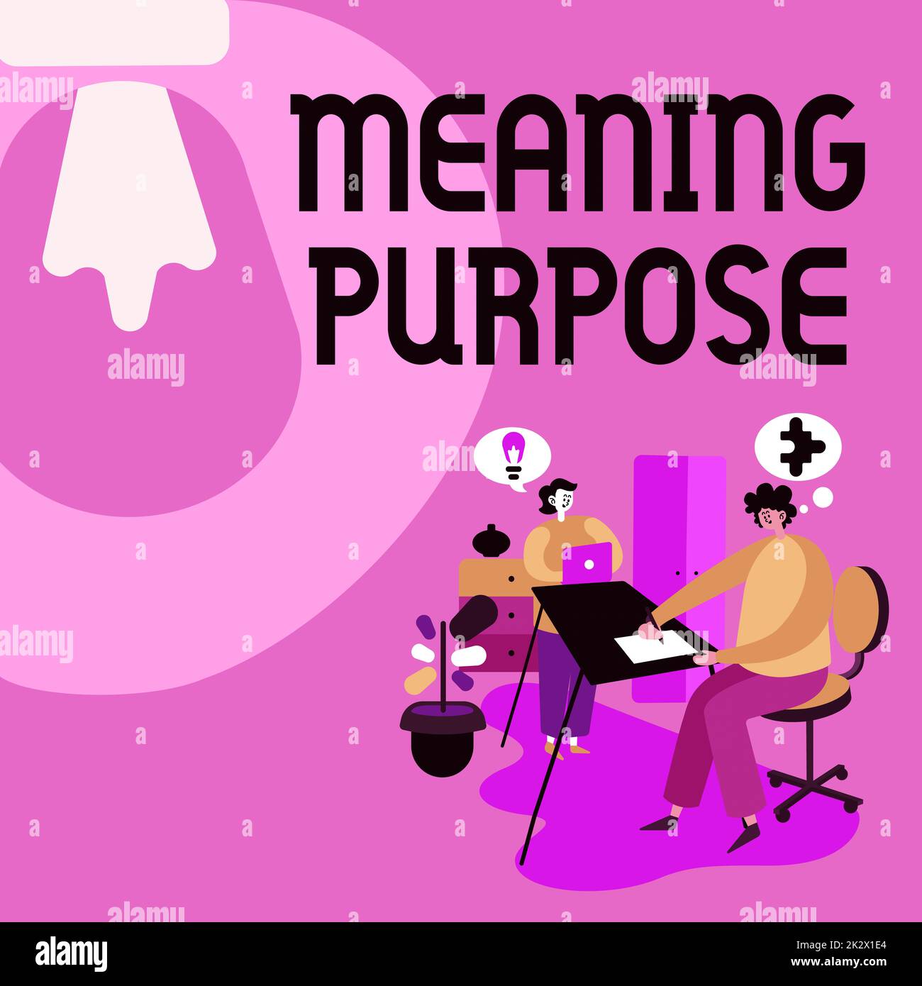 Conceptual display Meaning Purpose. Business showcase The reason for ...