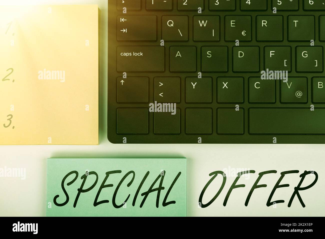 Sign displaying Special Offer. Word Written on Selling at a lower or ...