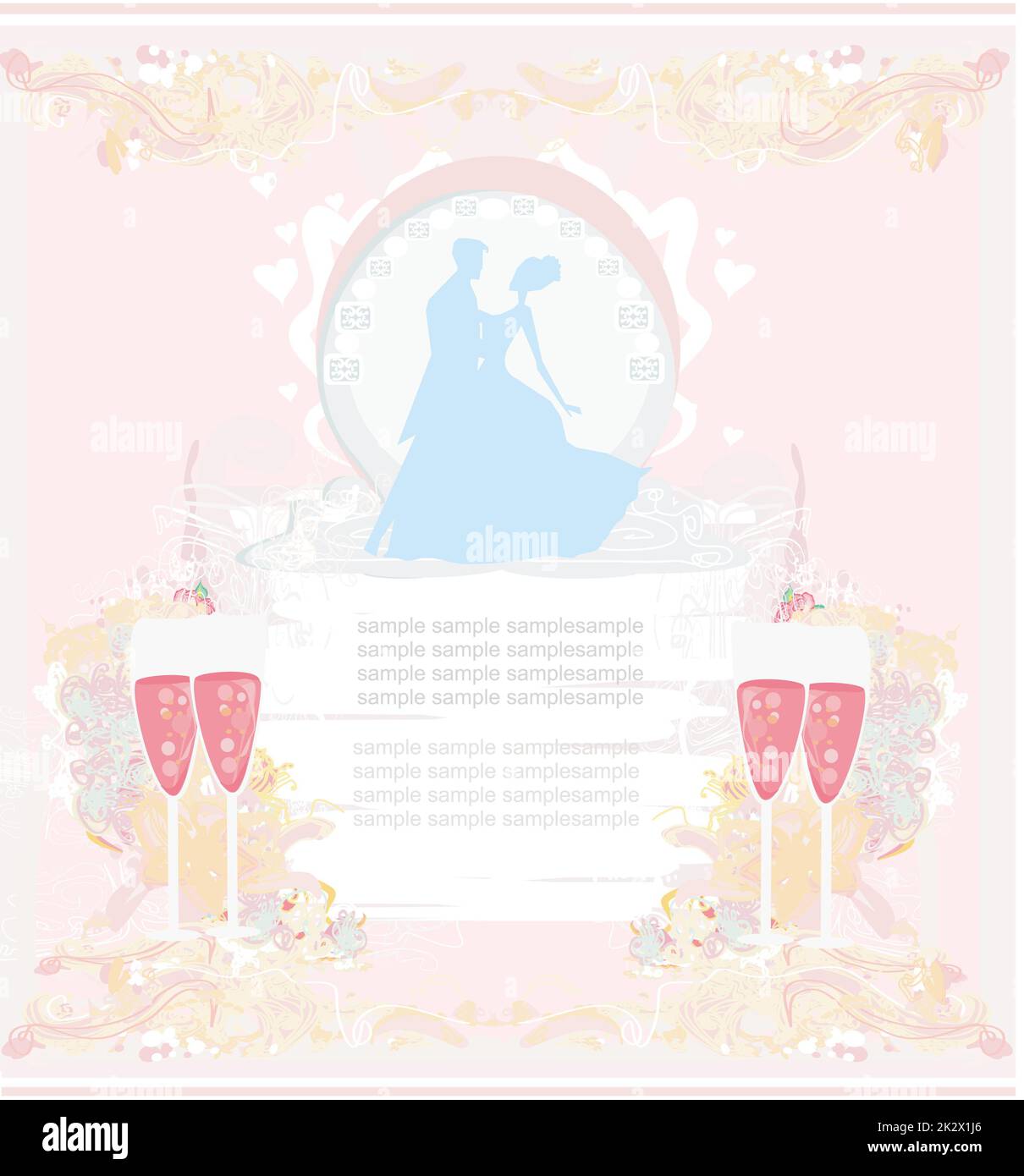 Ballroom dancers - invitation Stock Photo - Alamy