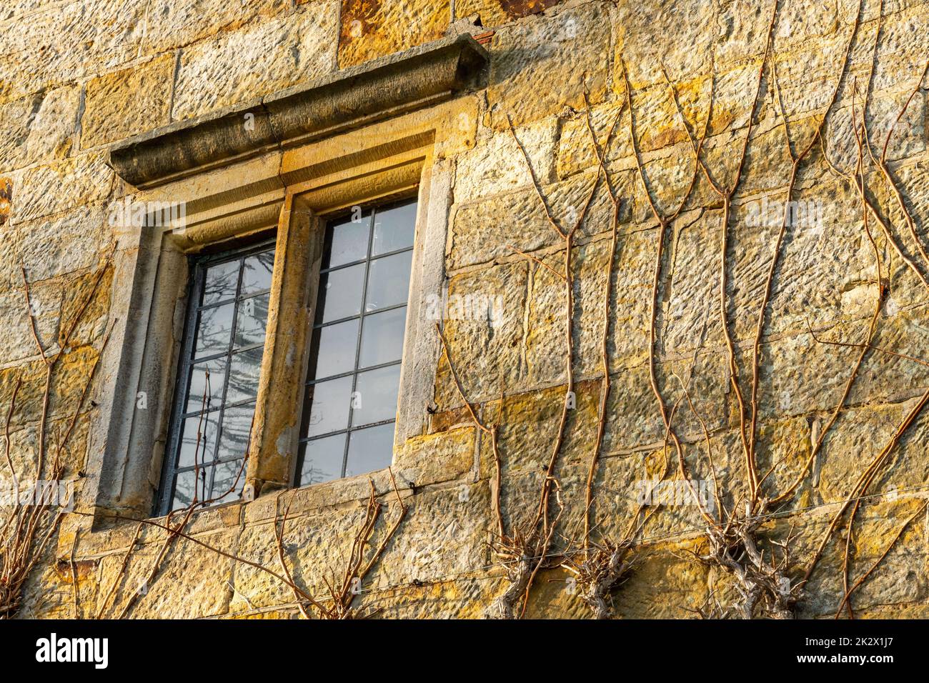 Leaded windows with stone mullions and lintel at Bateman's, Burwash ...