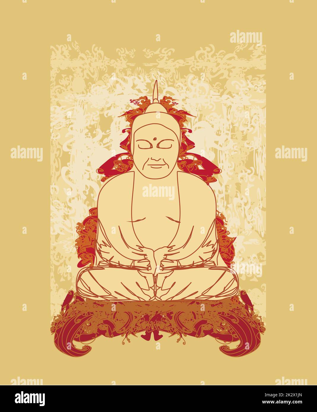 Vector of Chinese Traditional Artistic Buddhism Pattern Stock Photo - Alamy