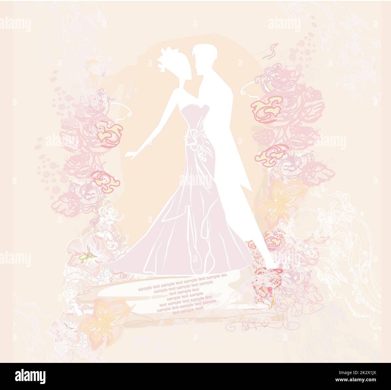 Ballroom dancers - invitation Stock Photo - Alamy