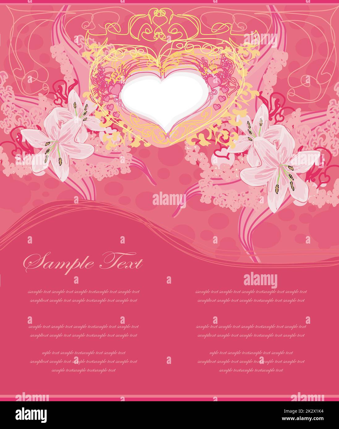 Valentine's Day floral Greeting card Stock Photo - Alamy