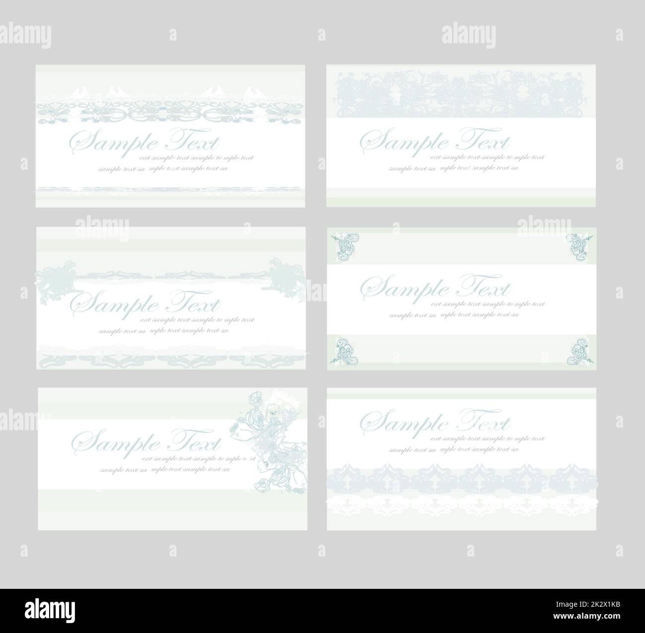 Collection from blue business cards Stock Photo - Alamy