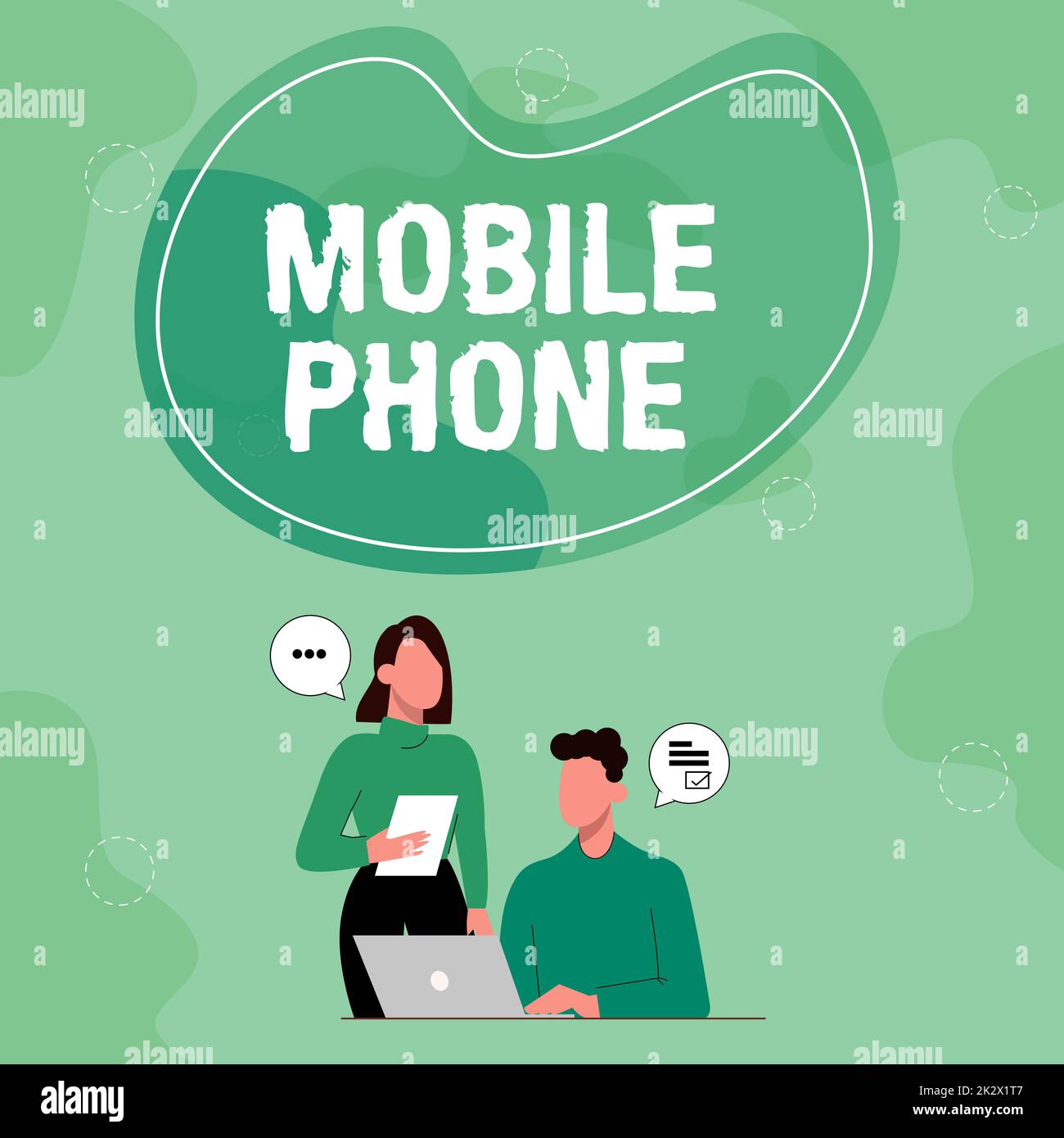 Hand writing sign Mobile Phone. Concept meaning A handheld device used ...