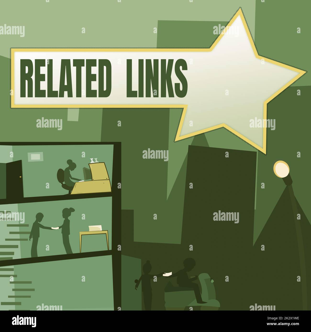 Handwriting text Related Links. Concept meaning Website inside a ...