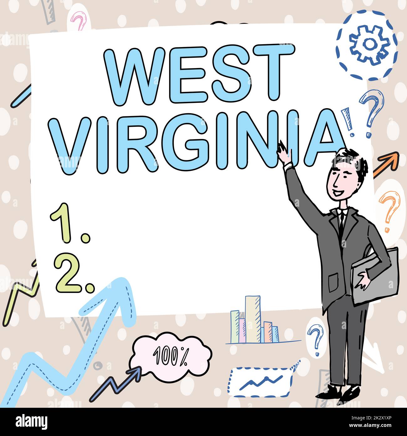 Sign displaying West Virginia. Word Written on United States of America ...