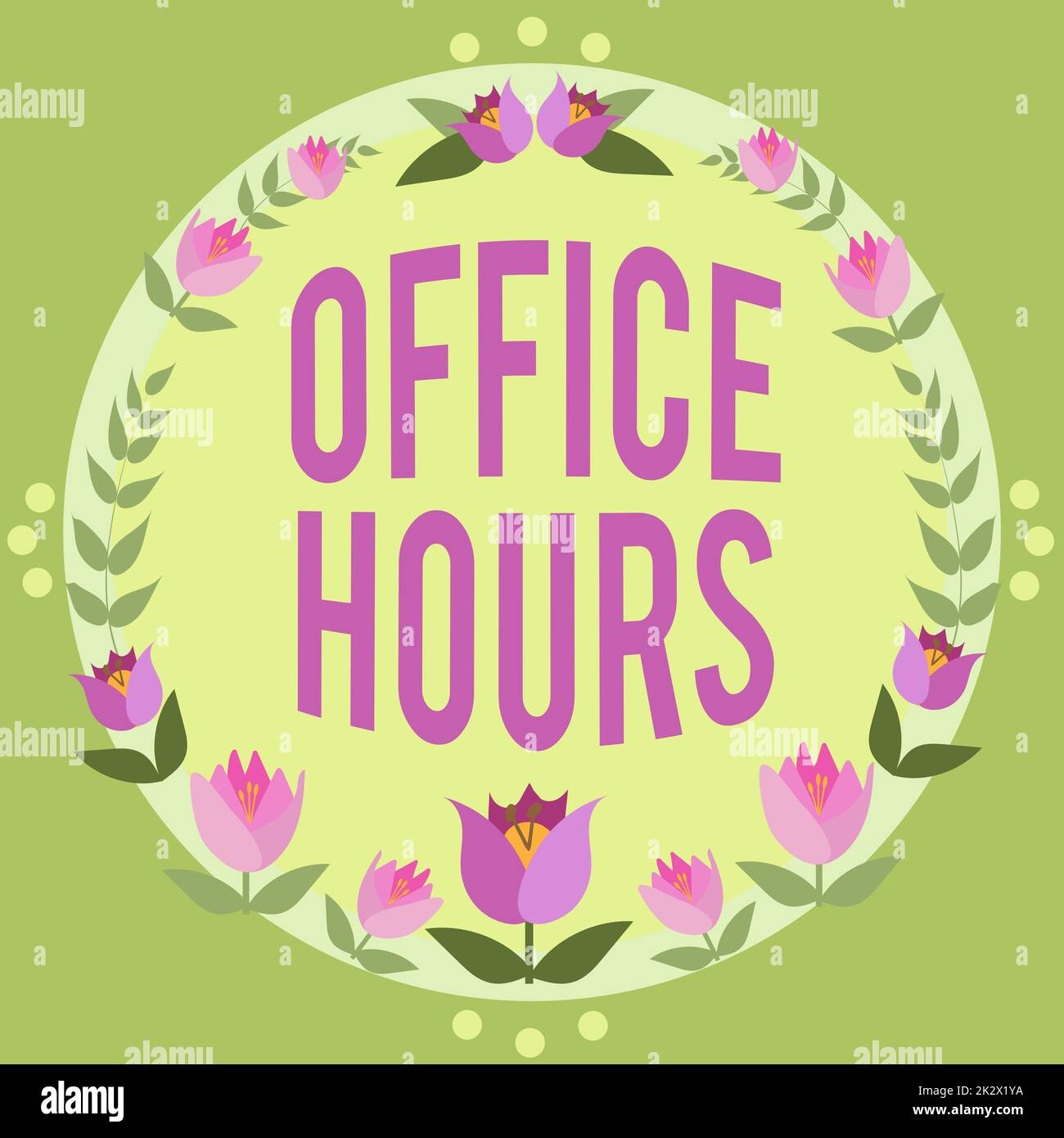 Handwriting text Office Hours. Internet Concept The hours which ...