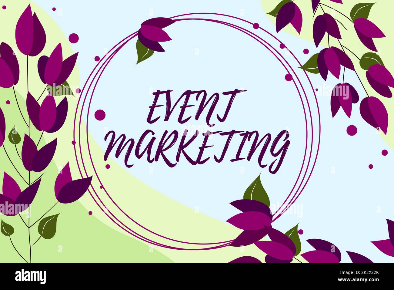Conceptual display Event Marketing. Business showcase describes process ...