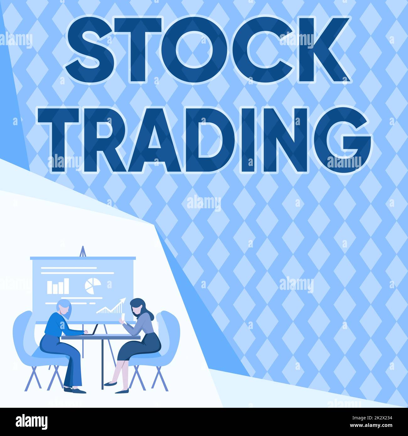 Handwriting text Stock Trading. Business overview Buy and Sell of ...