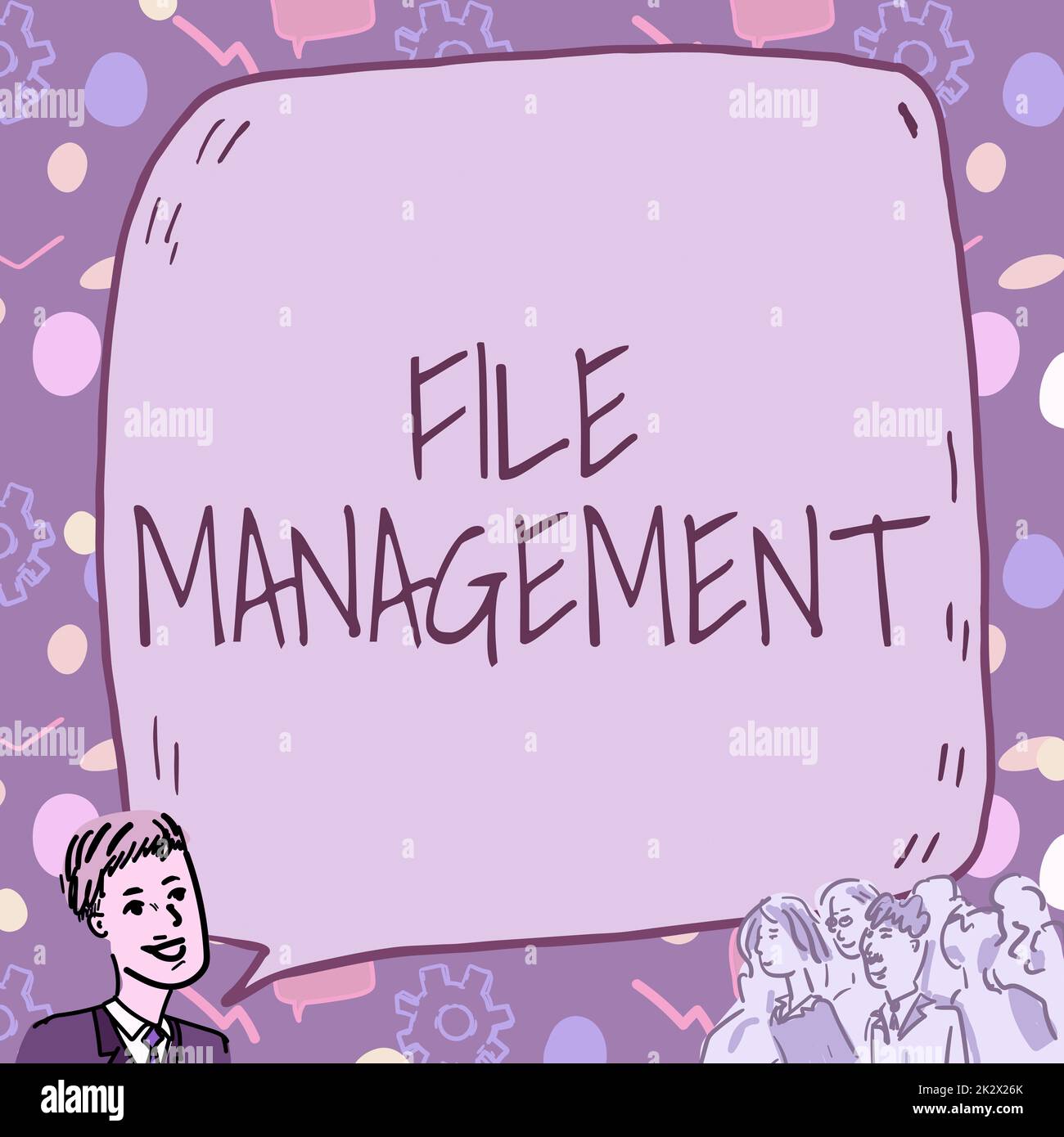 Text showing inspiration File Management. Business overview computer ...