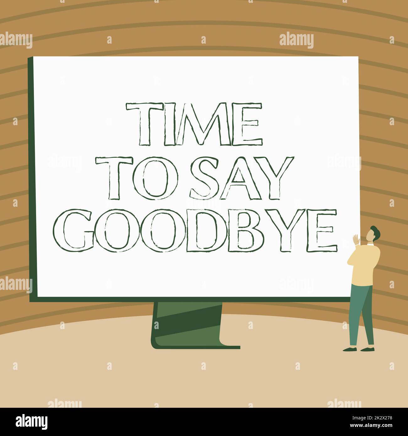 Text showing inspiration Time To Say Goodbye. Business overview Bidding ...