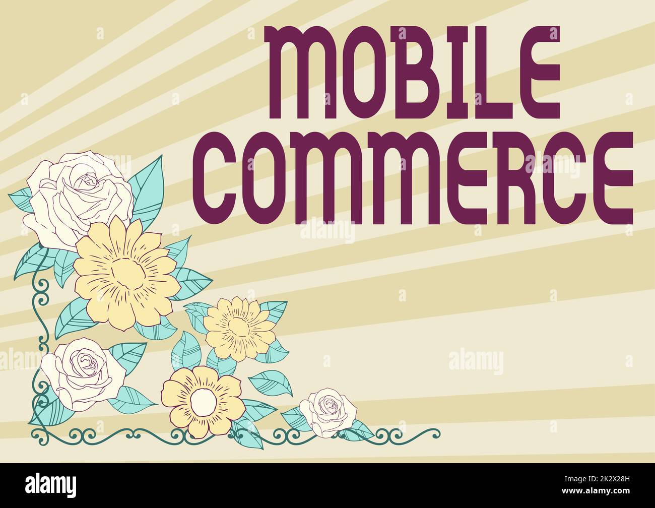 Conceptual Caption Mobile Commerce Word For Using Mobile Phone To