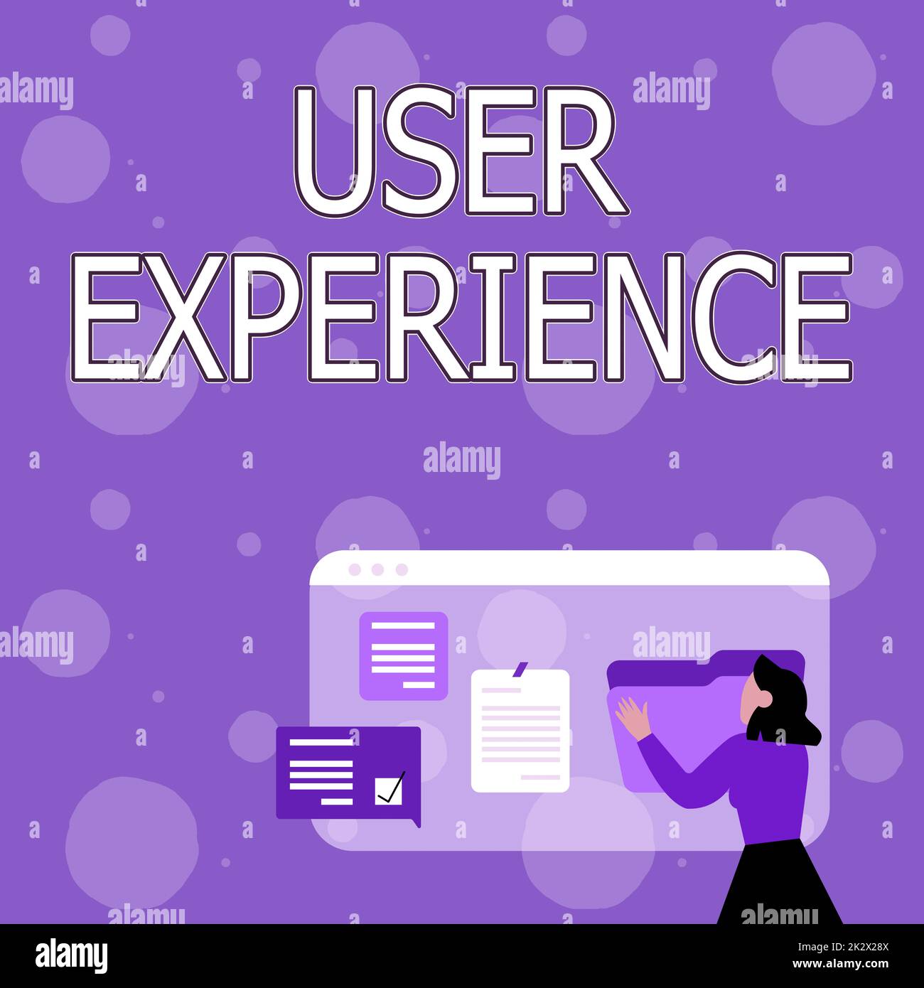 Text showing inspiration User Experience. Business showcase using website especially in terms ...