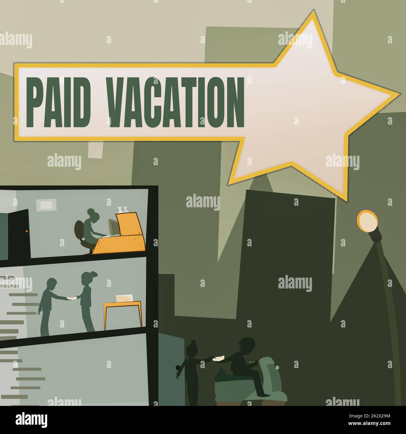 Text caption presenting Paid Vacation. Word Written on Sabbatical ...