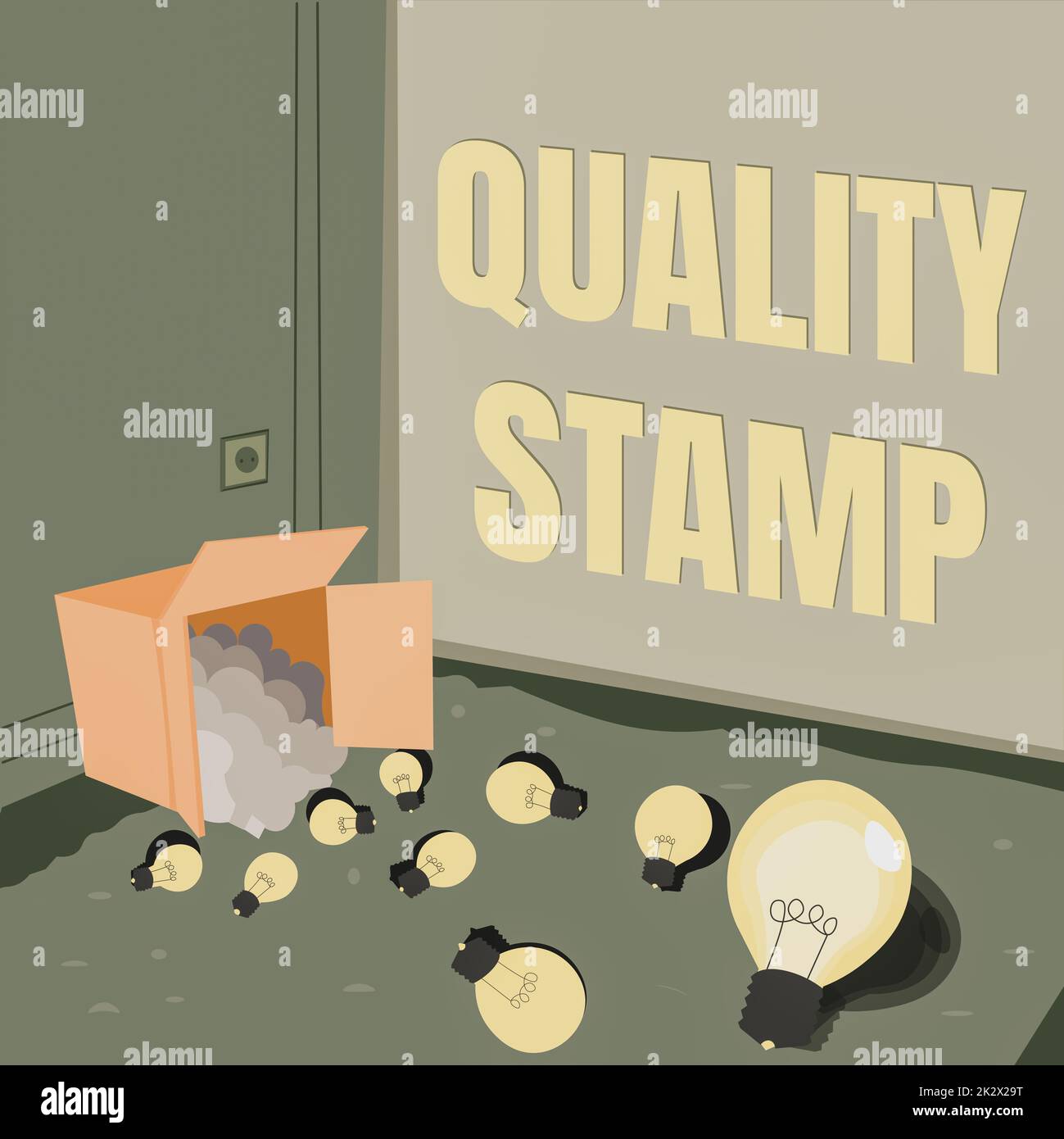 Text caption presenting Quality Stamp. Business concept Seal of ...