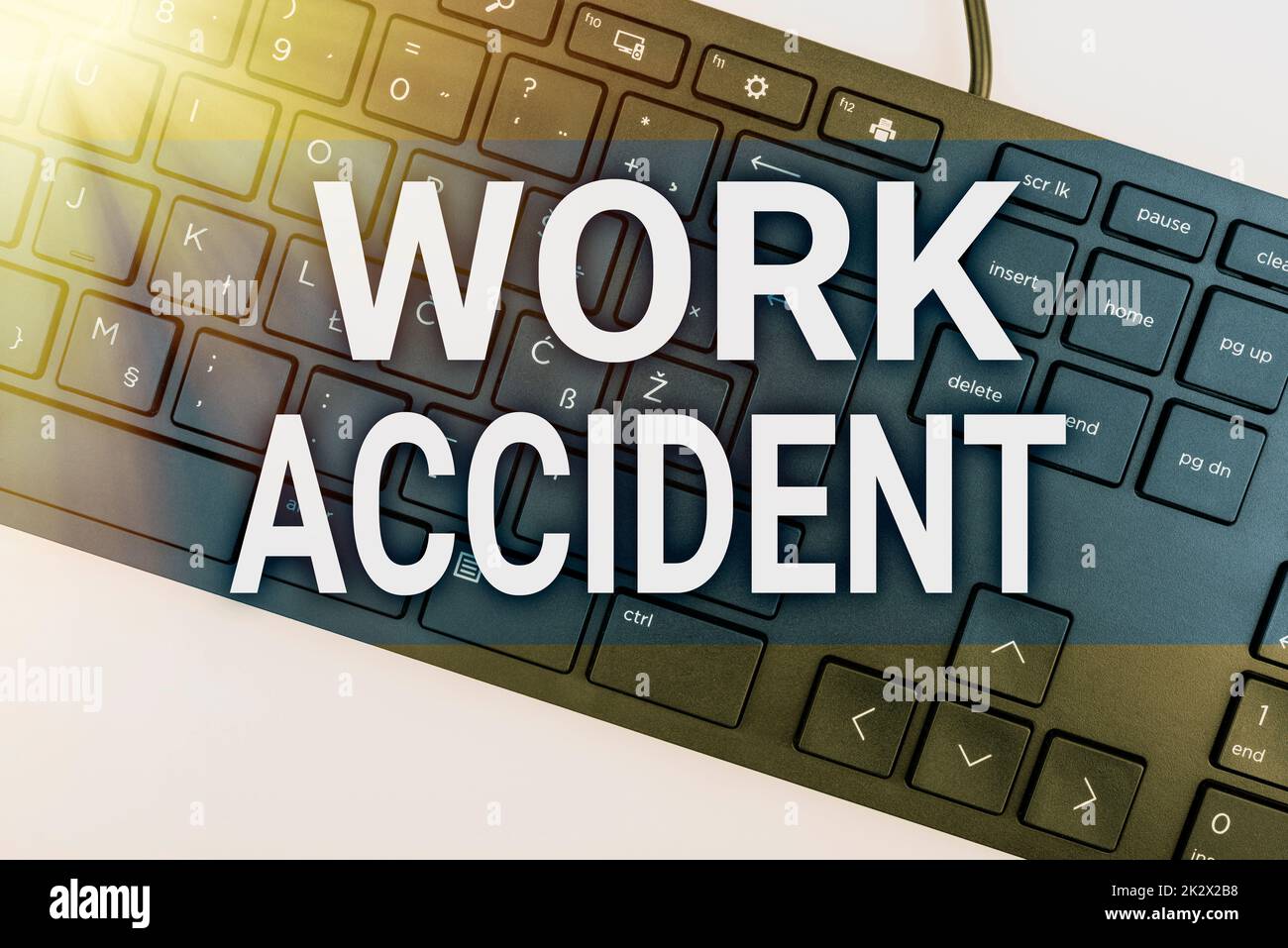 Conceptual caption Work Accident. Internet Concept Mistake Injury ...