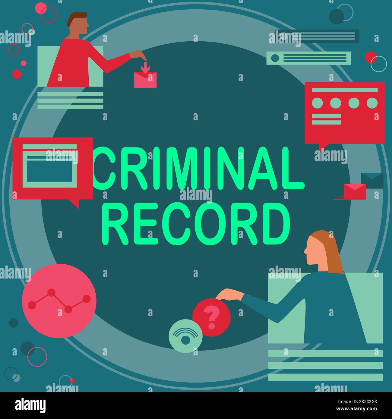 Writing displaying text Criminal Record. Business overview profile of a ...