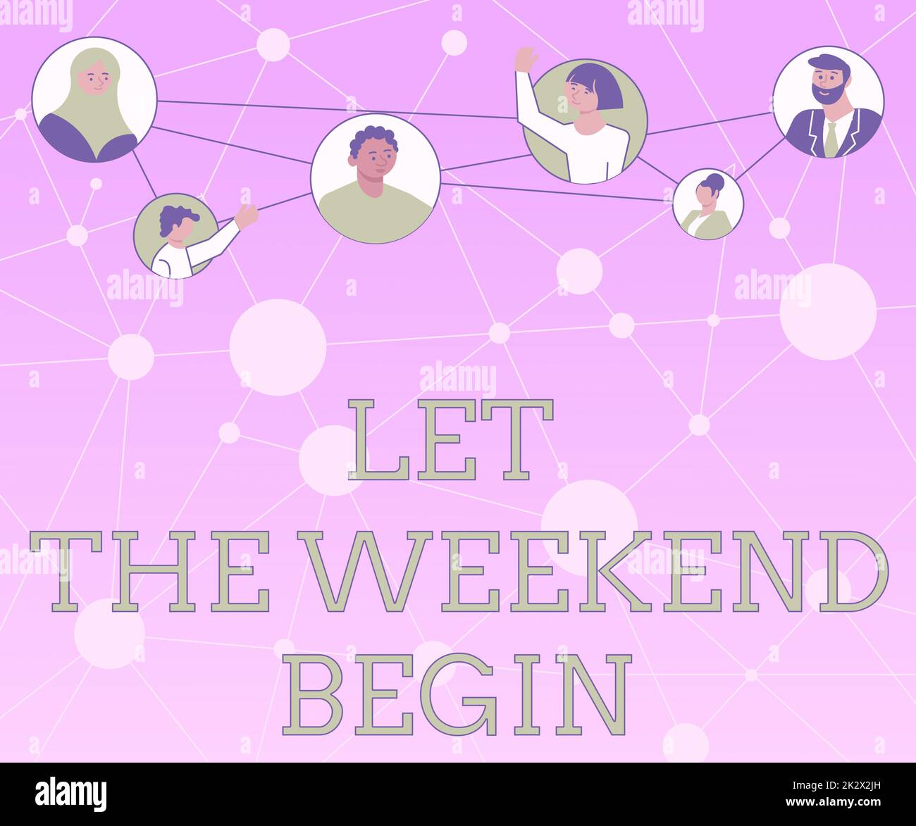 Text caption presenting Let The Weekend Begin. Business overview Start ...