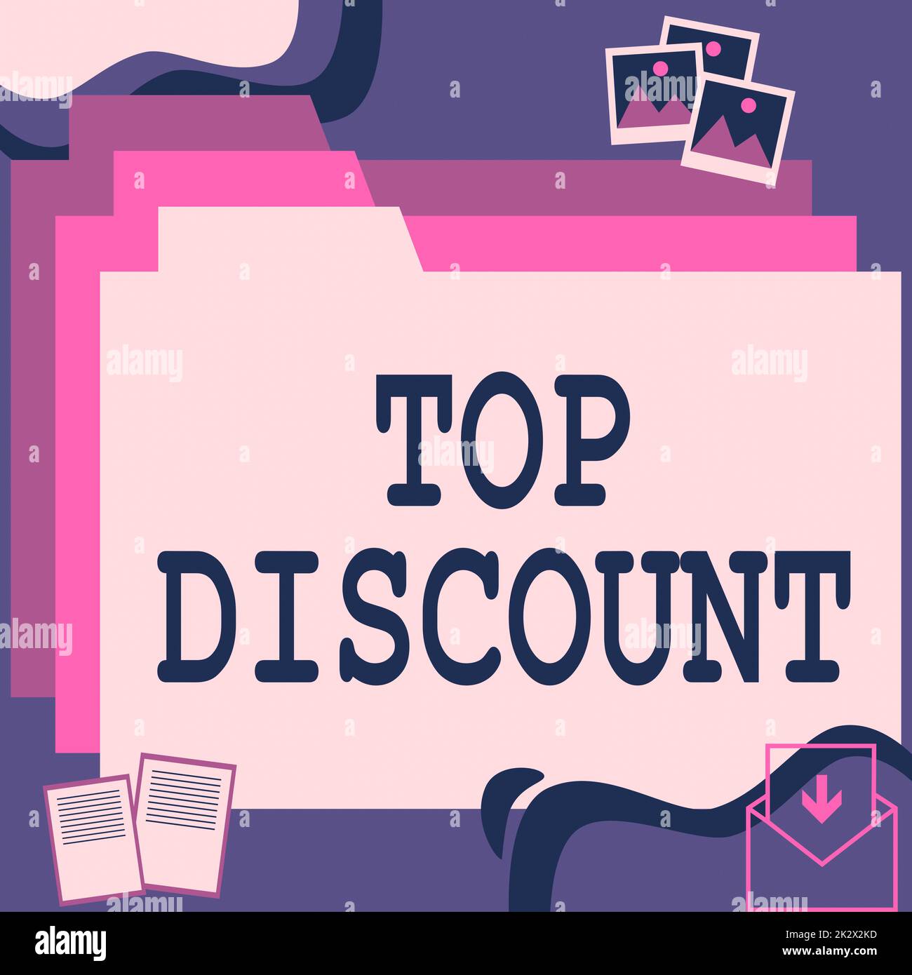 Text showing inspiration Top Discount. Business overview Best Price ...