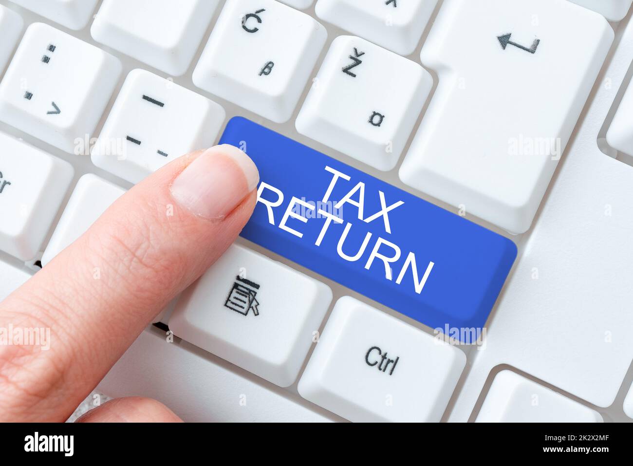 Text caption presenting Tax Return. Concept meaning which taxpayer ...
