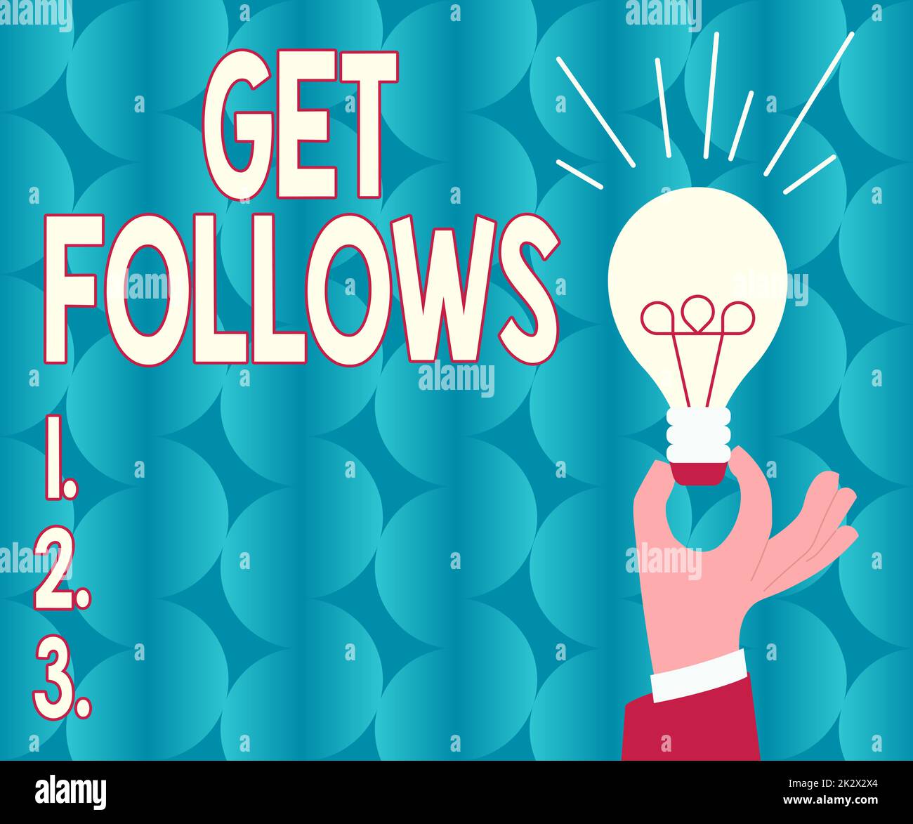 Text caption presenting Get Follows. Business showcase person who ...