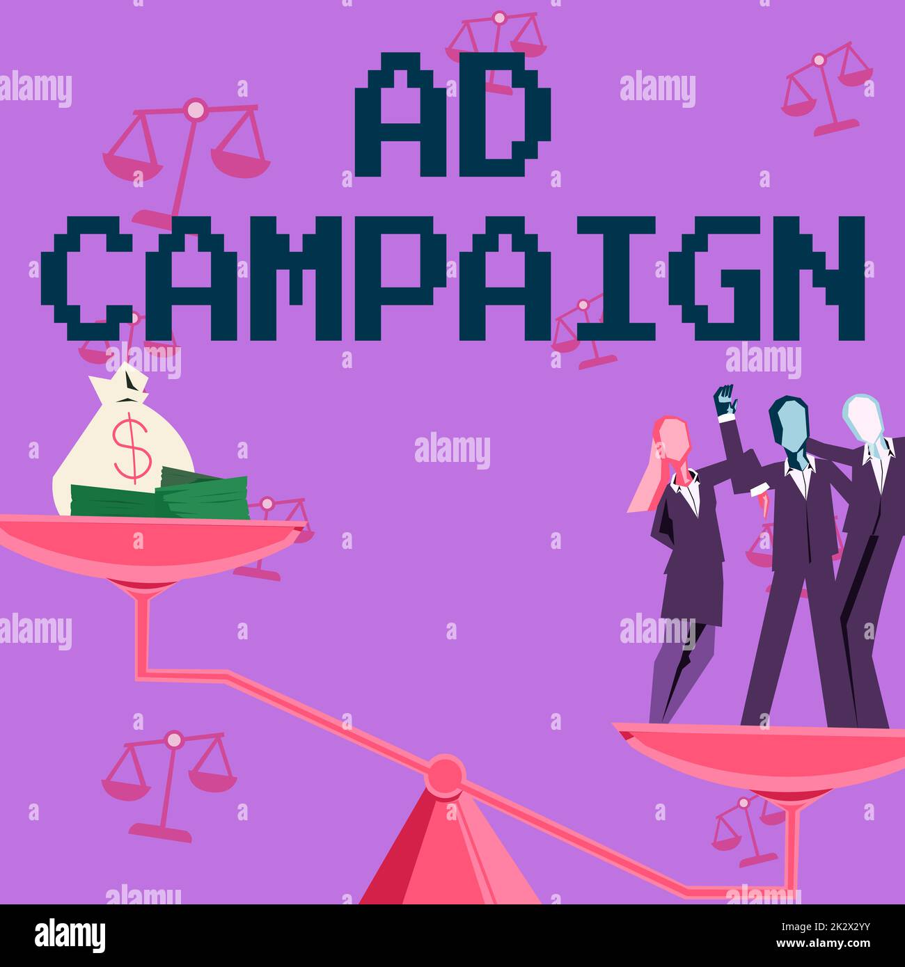 Conceptual caption Ad Campaign. Business overview promotion of specific ...