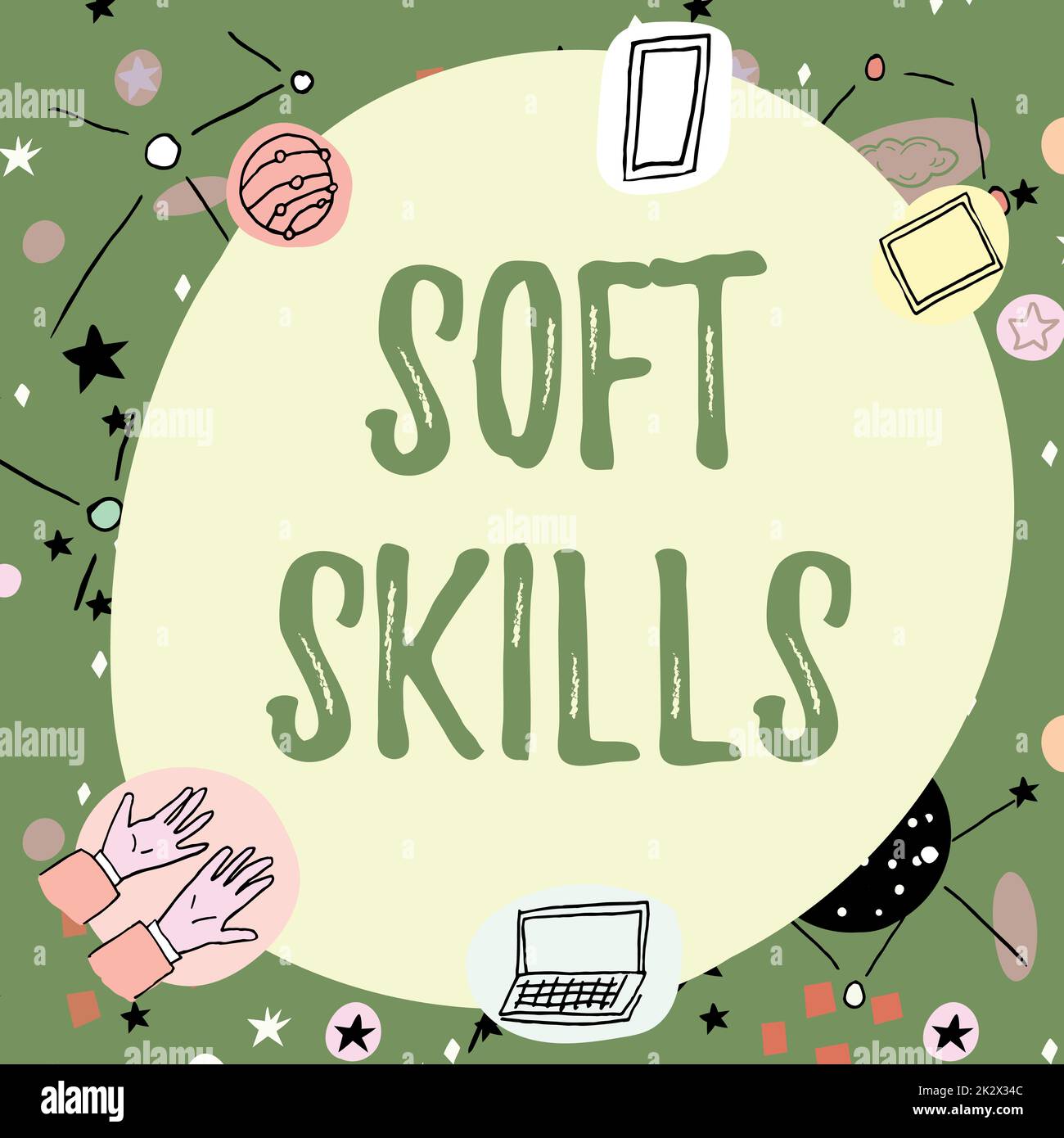 Hand writing sign Soft Skills. Concept meaning personal attribute ...