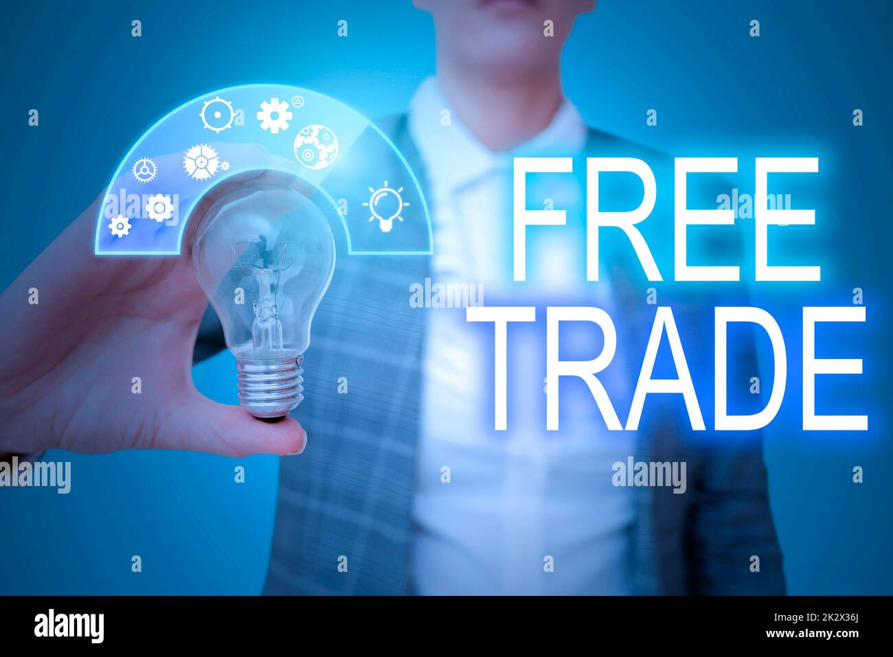 Text showing inspiration Free Trade. Business idea The ability to buy ...