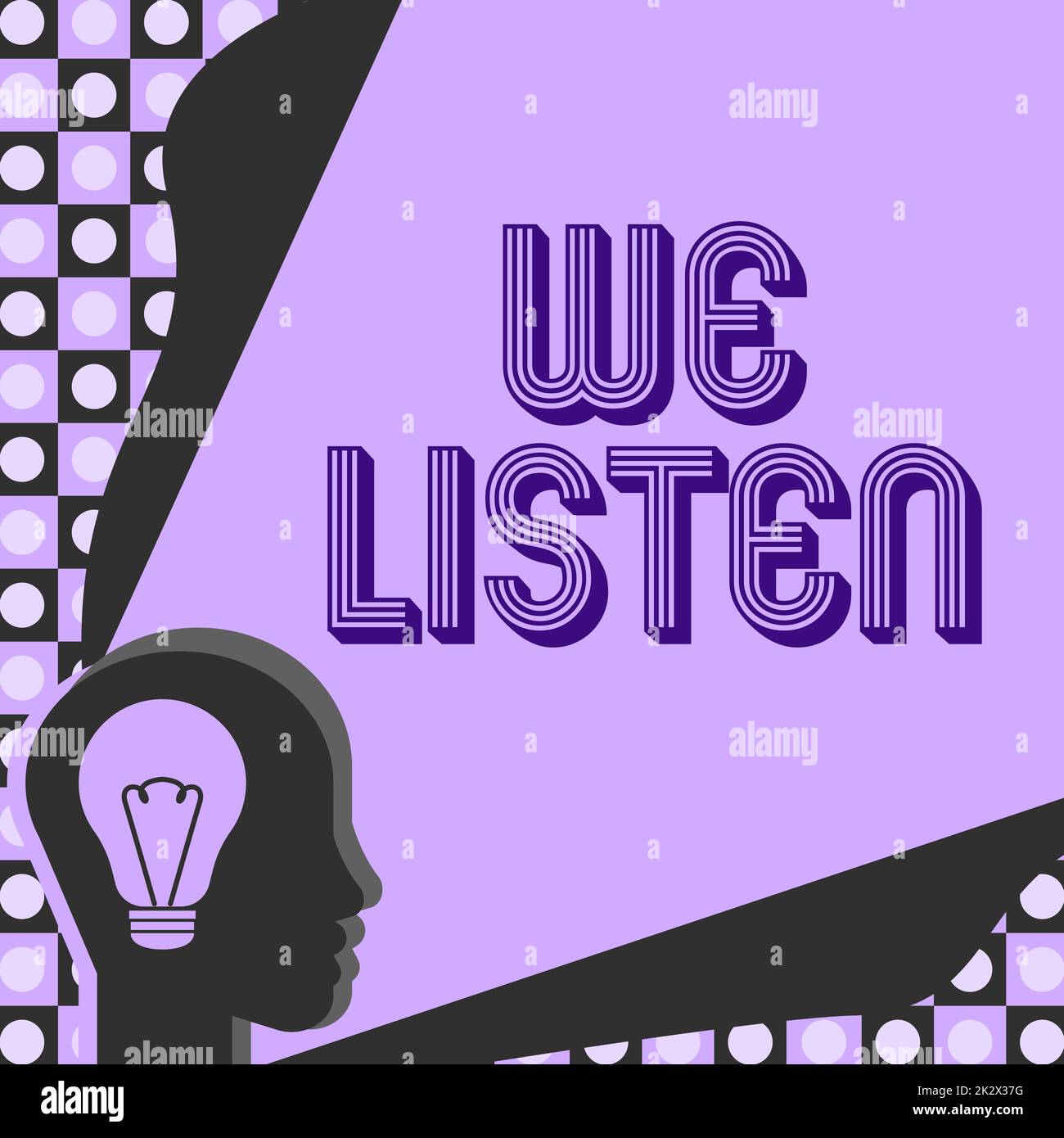 Handwriting text We Listen. Business concept Group of showing that is ...