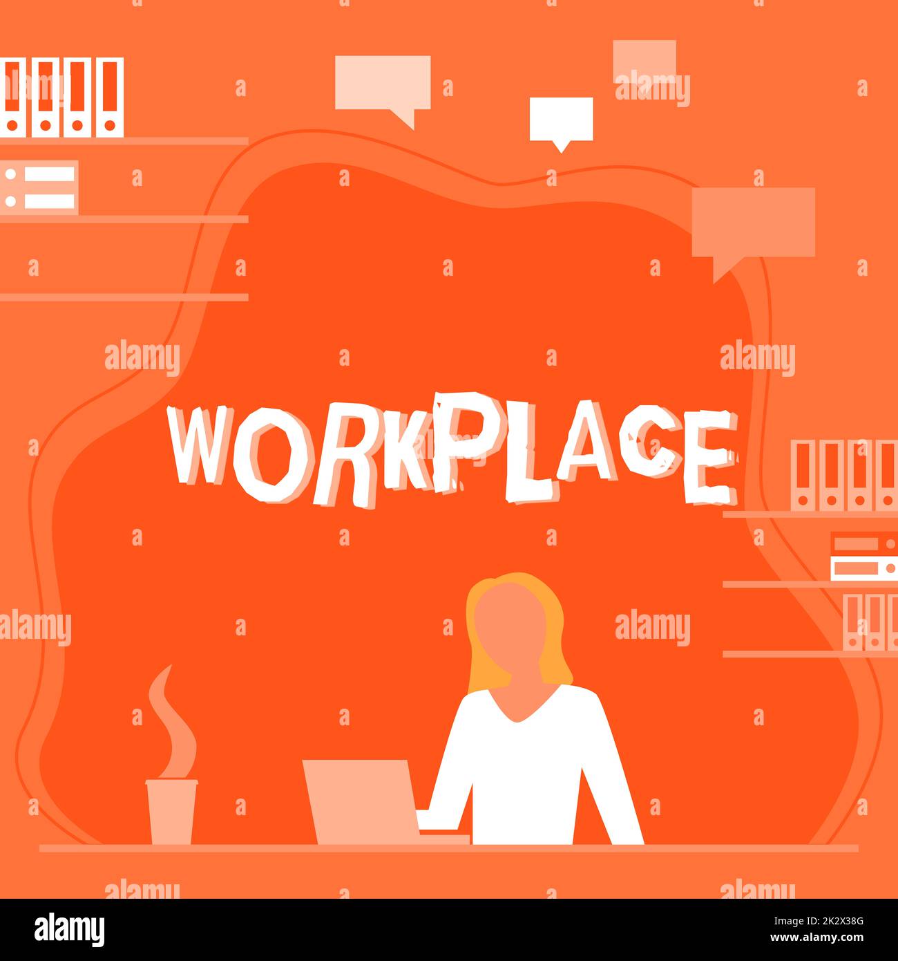 Conceptual caption Workplace. Business overview Area where you can find ...