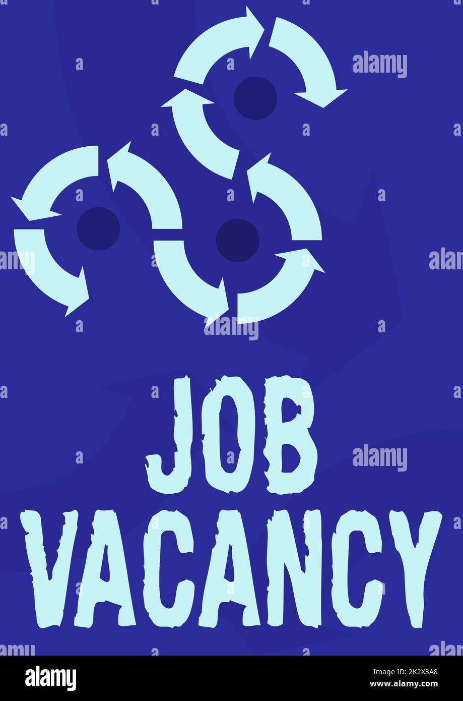 Text showing inspiration Job Vacancy. Conceptual photo empty or ...