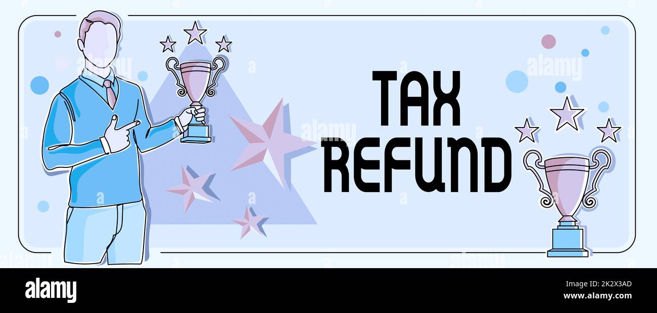 Text showing inspiration Tax Refund. Internet Concept applied when ...