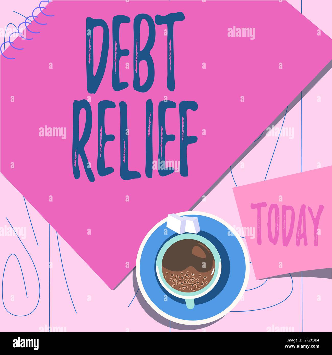 Handwriting text Debt Relief. Word Written on partial or total ...