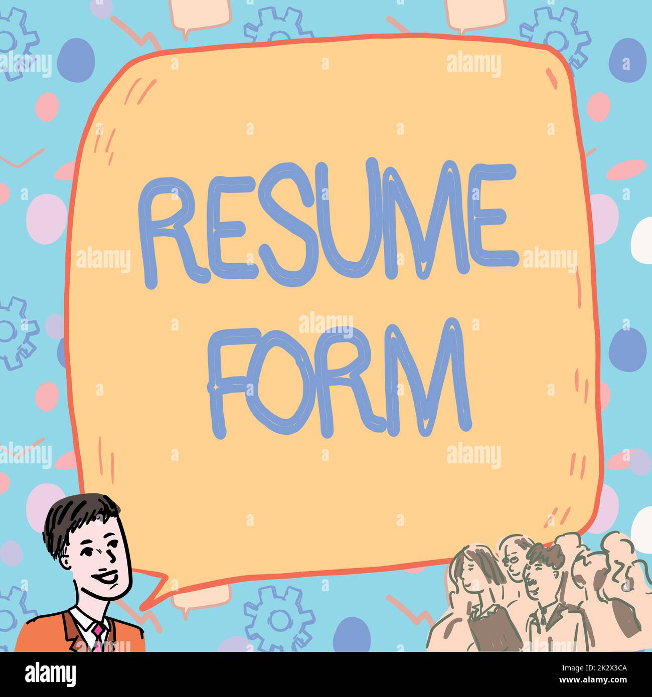 Conceptual display Resume Form. Business showcase describe the layout ...