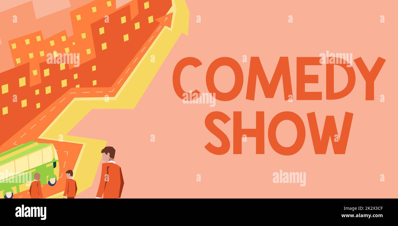 Text sign showing Comedy Show. Concept meaning Funny program Humorous ...