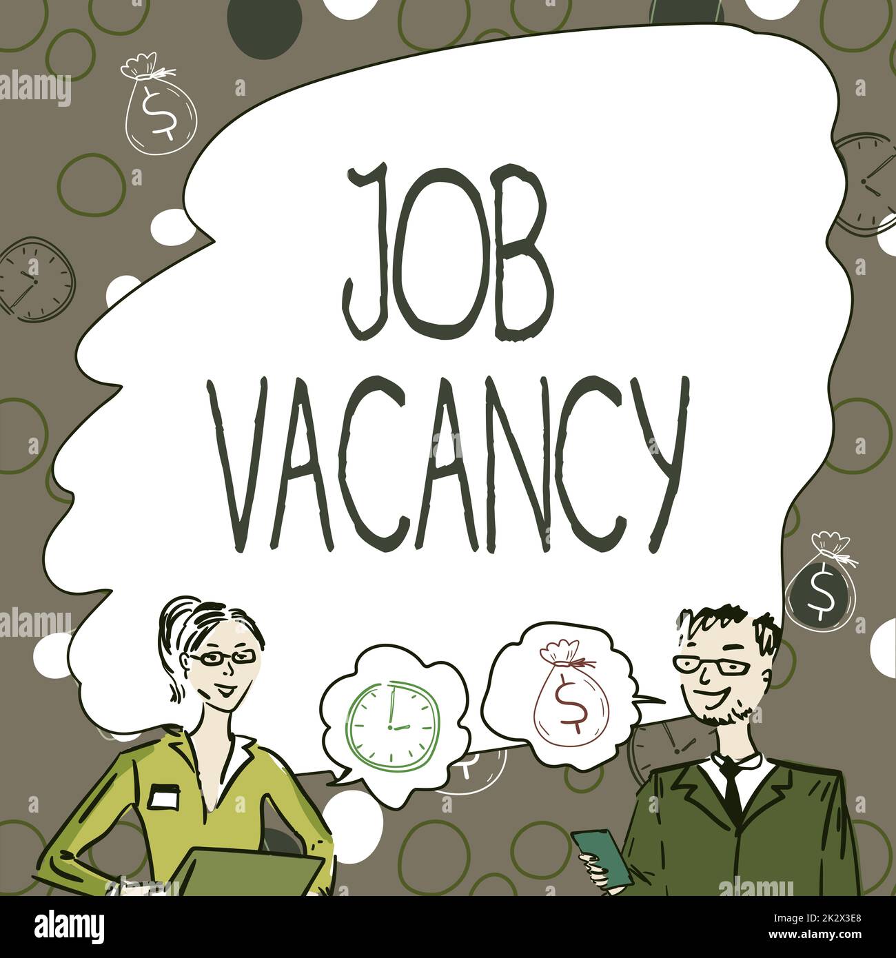 Text caption presenting Job Vacancy. Business idea empty or available ...