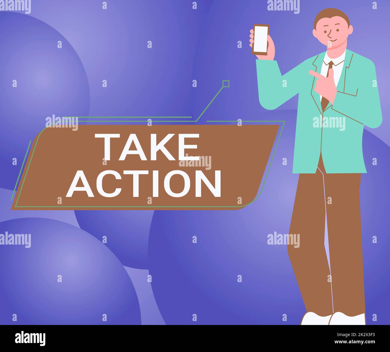 Text caption presenting Take Action. Business approach advices someone ...