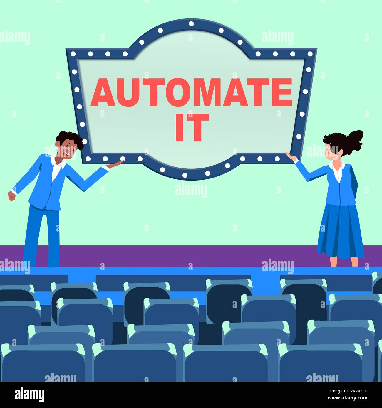 Conceptual caption Automate It. Business overview convert process or ...