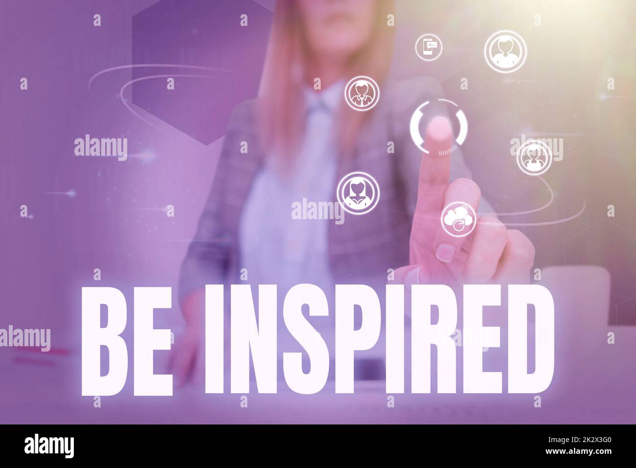 Hand writing sign Be Inspired. Business idea extraordinary quality as arising from some creative ...