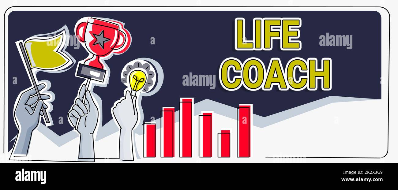 Writing displaying text Life Coach. Concept meaning A person who ...