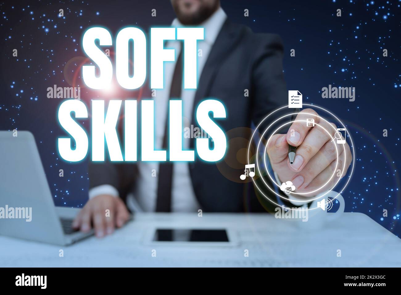 Conceptual caption Soft Skills. Word Written on personal attribute ...