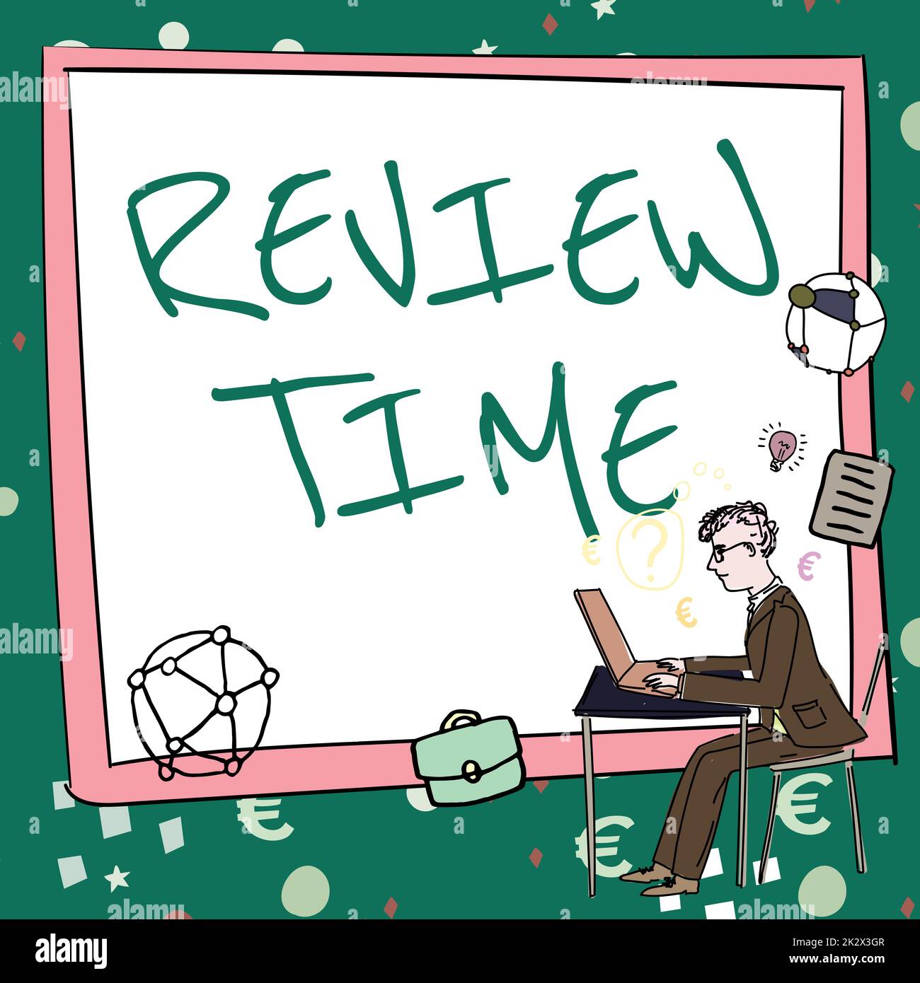 Conceptual display Review Time. Business concept situation or system ...