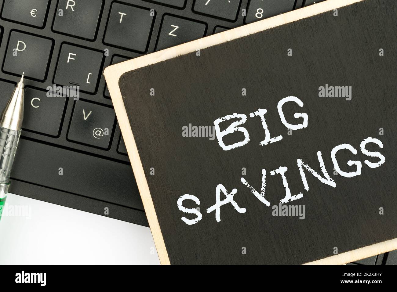 Conceptual display Big Savings. Internet Concept income not spent or ...